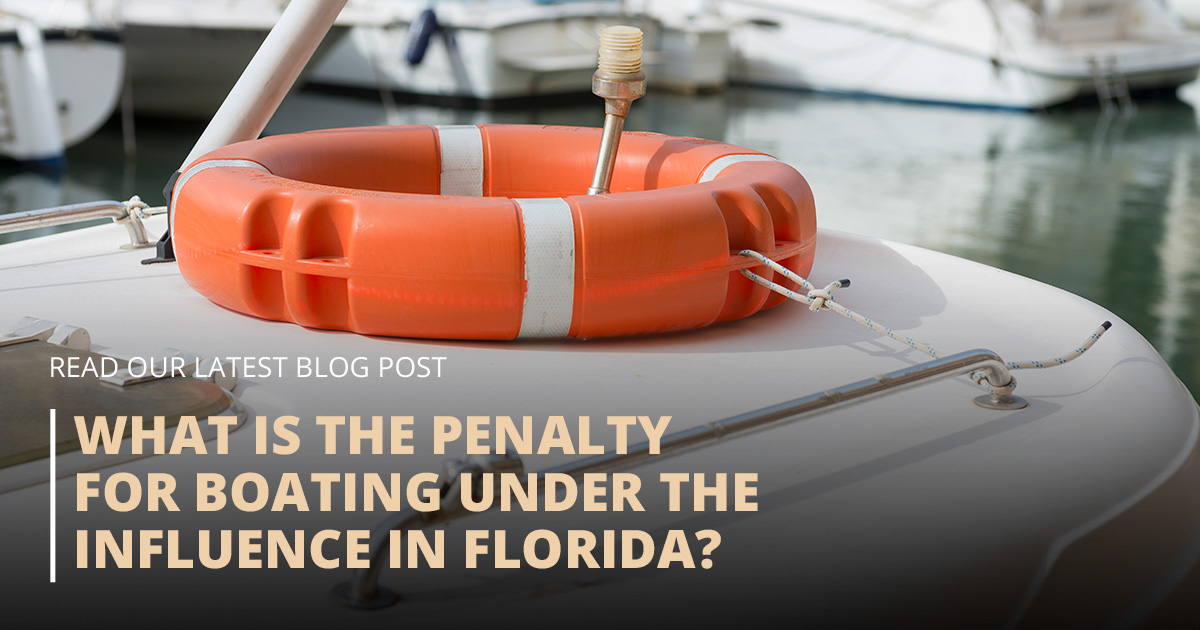 What is the Penalty for Boating Under the Influence in Florida?